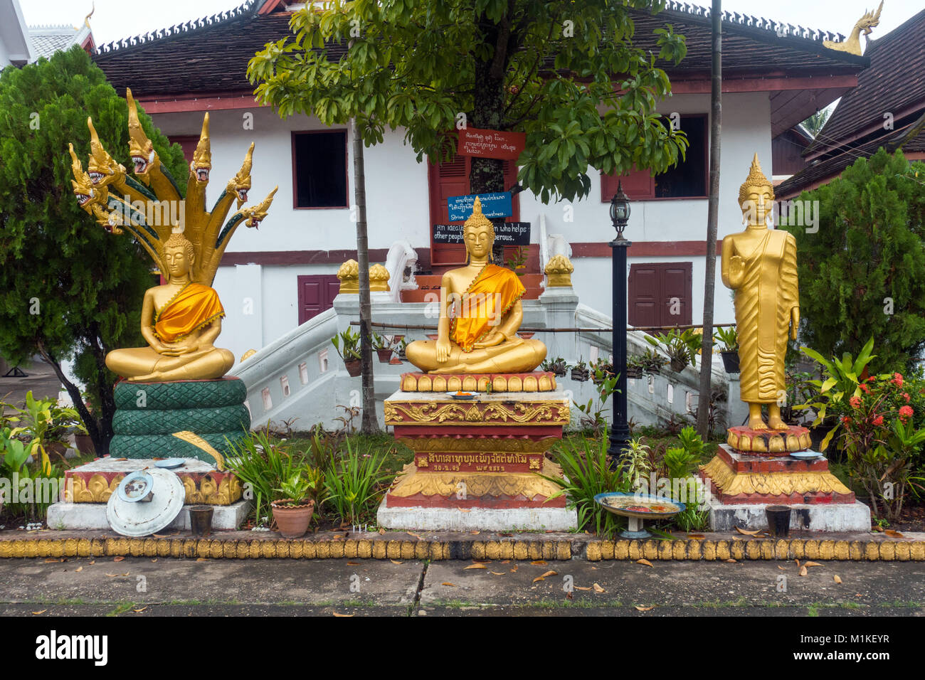 Laos Luang Prabang Buddha statues Stock Photo - Alamy