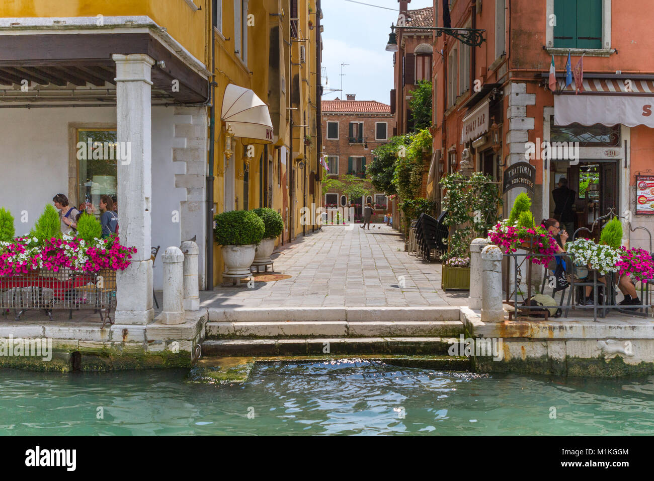 VENICE, ITALY - on May 5, 2016. View on acient Grand Canal, Venetian ...