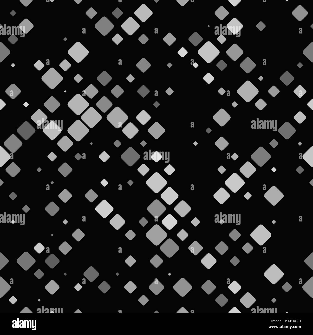 Abstract Diagonal Rounded Square Pattern Vector Tile Mosaic