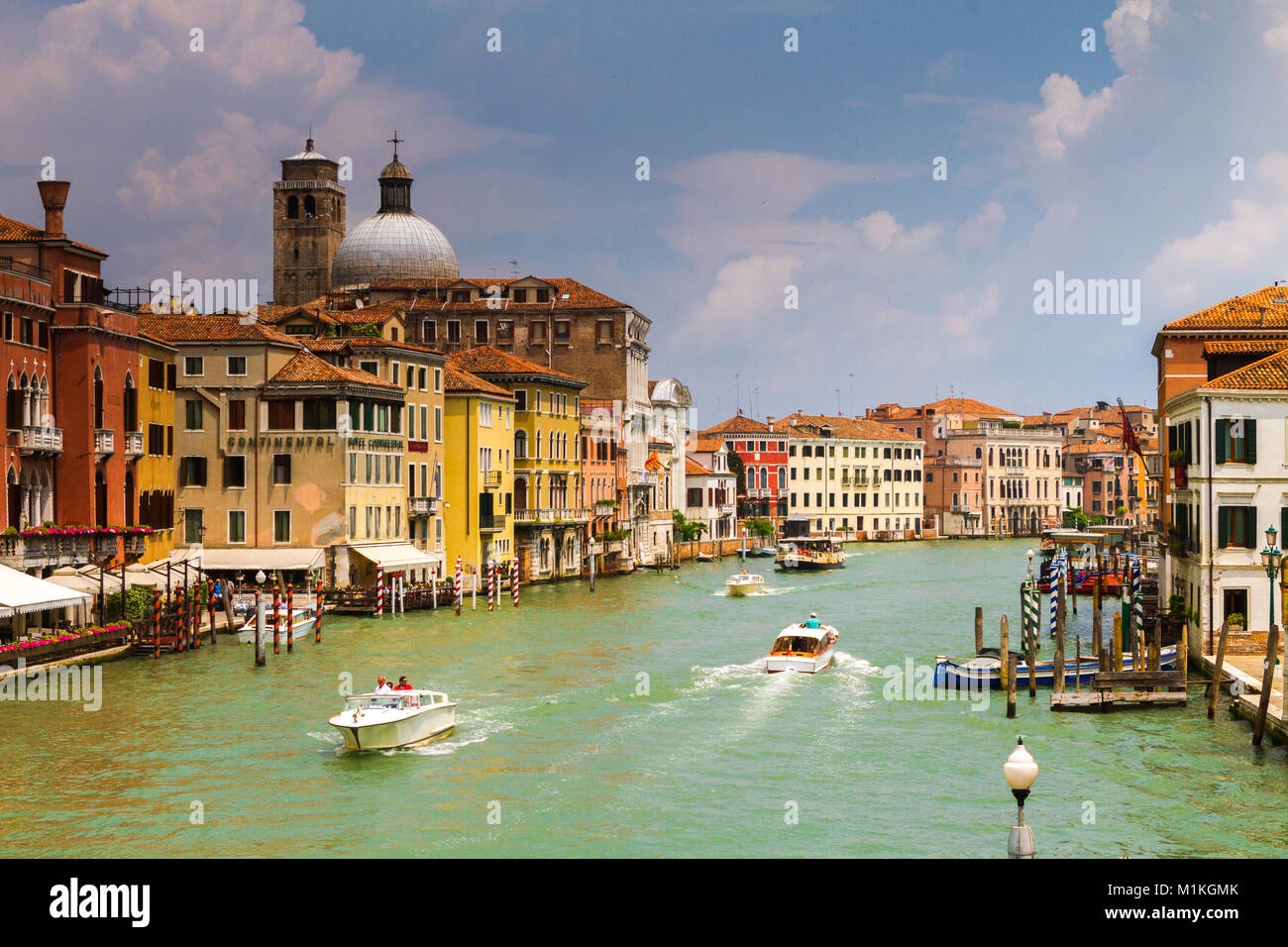 VENICE, ITALY - on May 5, 2016. View on acient Grand Canal, Venetian ...