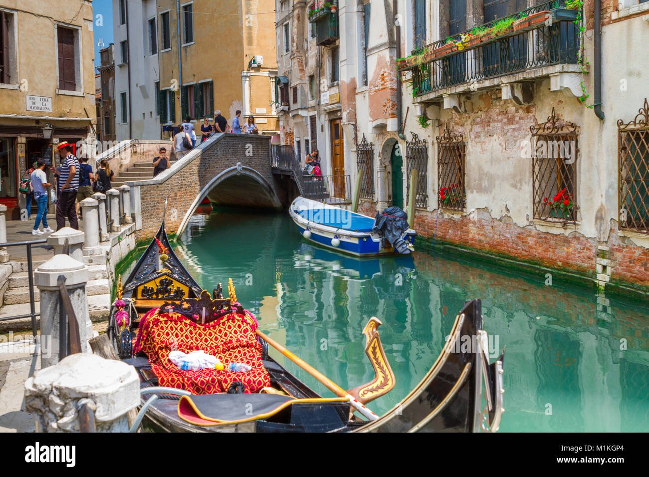 VENICE, ITALY - on May 5, 2016. View on acient Grand Canal, Venetian ...