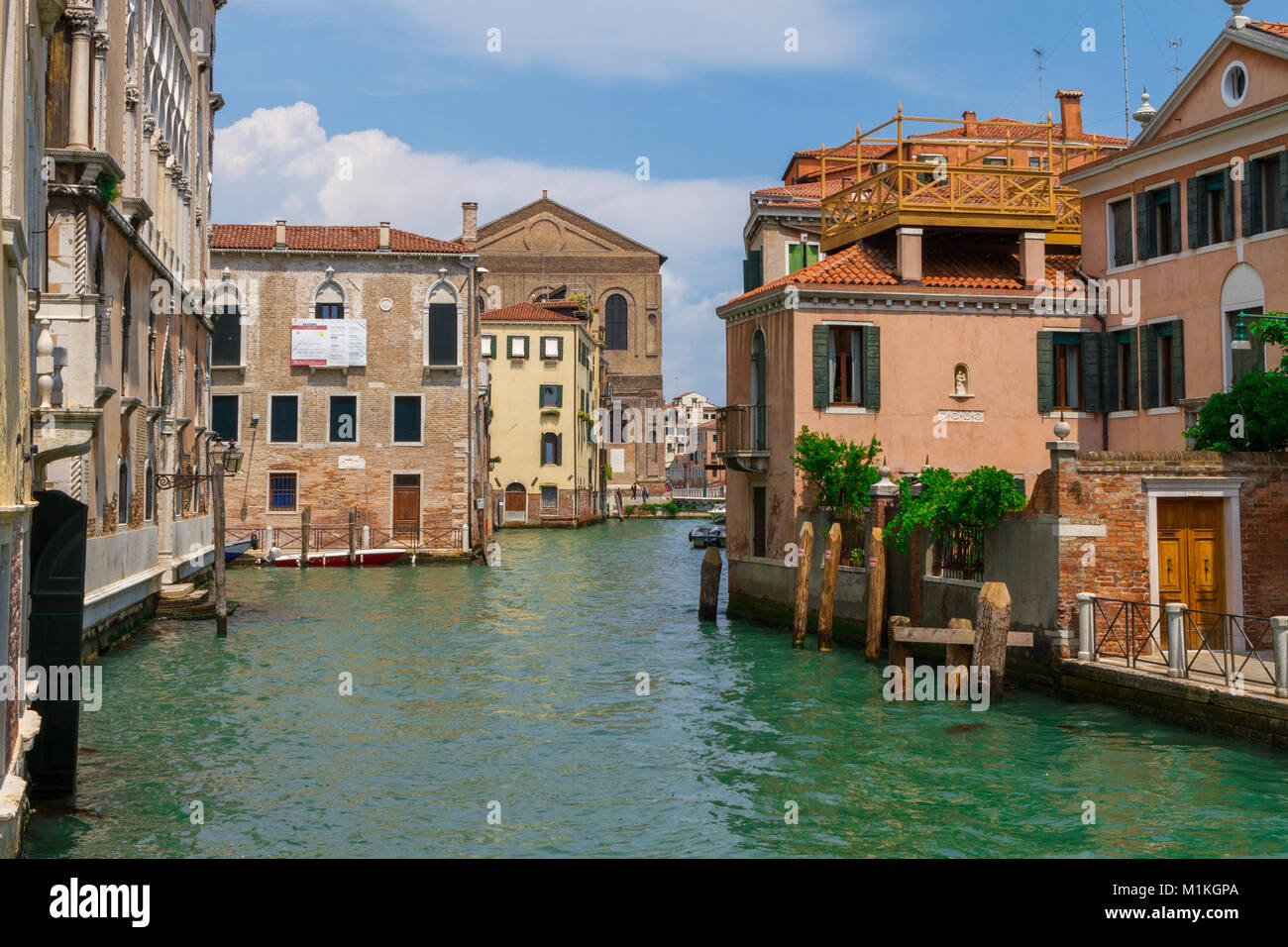 VENICE, ITALY - on May 5, 2016. View on acient Grand Canal, Venetian ...