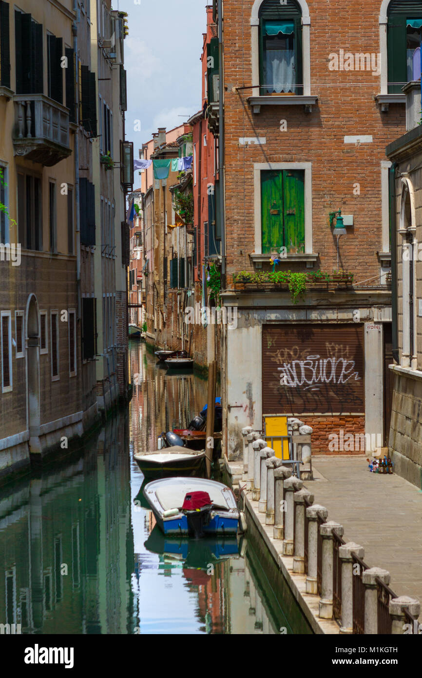 VENICE, ITALY - on May 5, 2016. View on acient Grand Canal, Venetian ...
