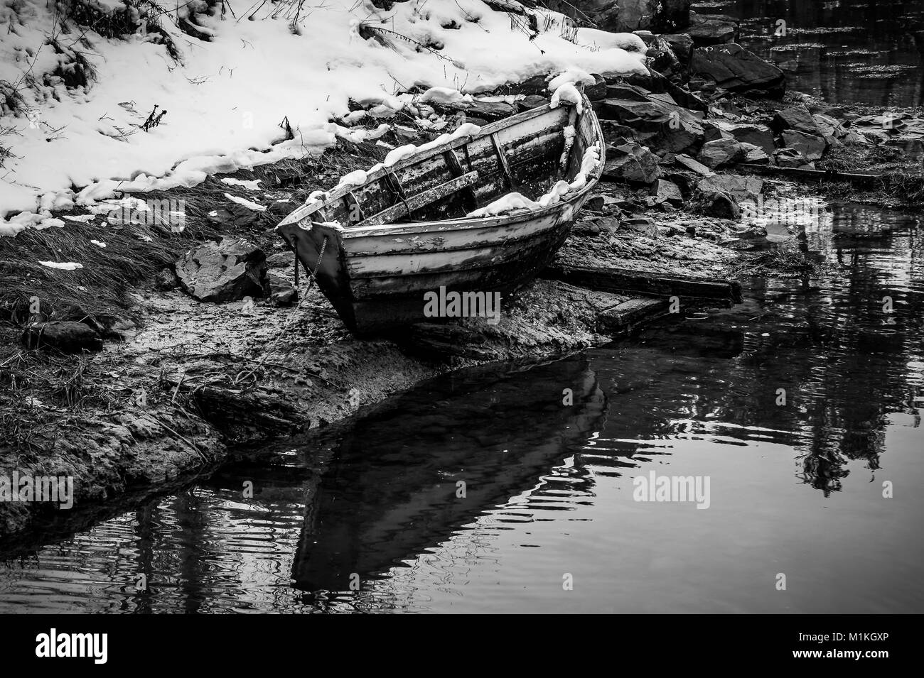 Old dory Black and White Stock Photos & Images - Alamy
