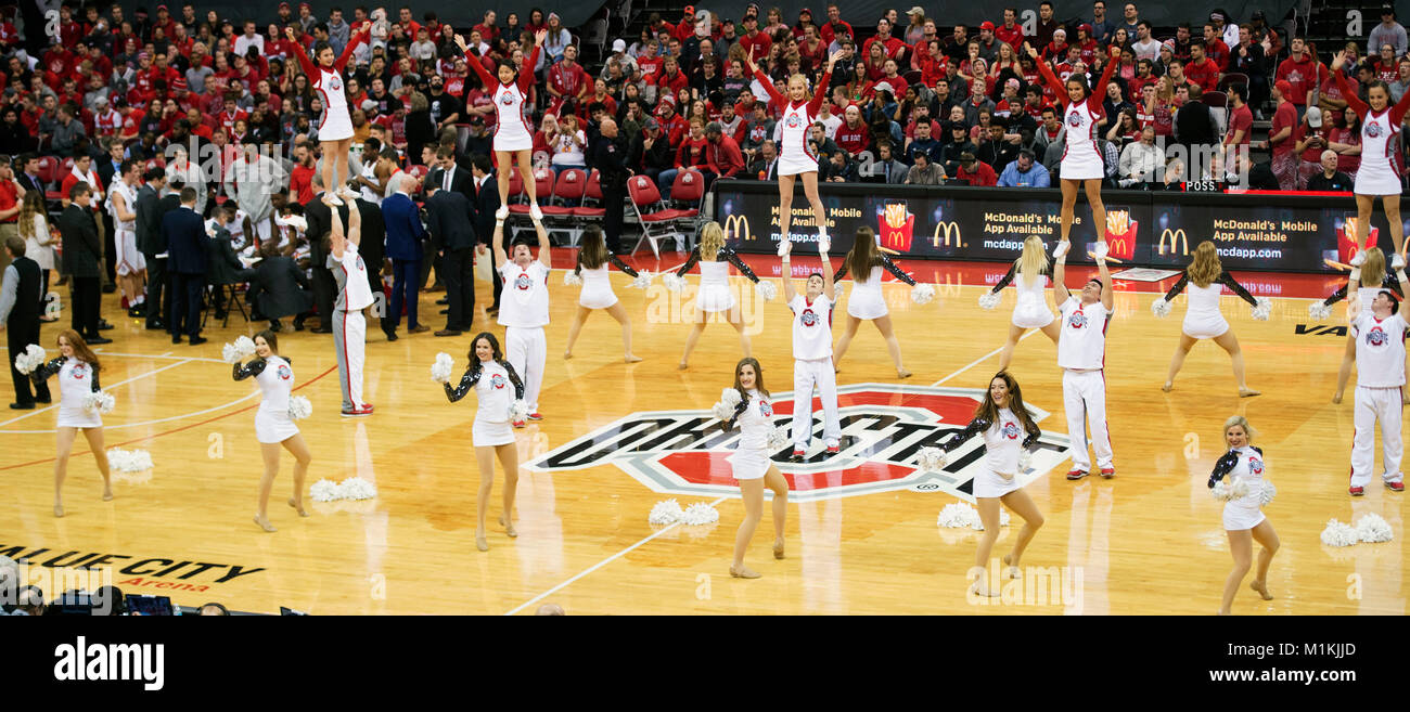 Columbus, Ohio, USA. 30th Jan, 2018. Ohio State Dance Team and ...