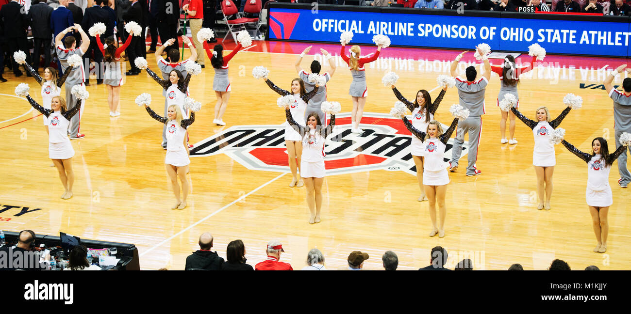 Columbus, Ohio, USA. 30th Jan, 2018. Ohio State Dance Team and ...