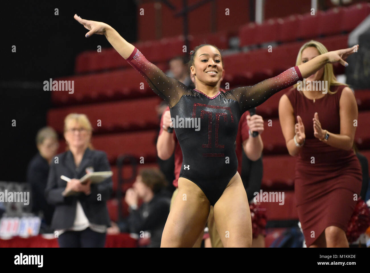 Philadelphia, Pennsylvania, USA. 28th Jan, 2018. Temple Owls gymnast ...