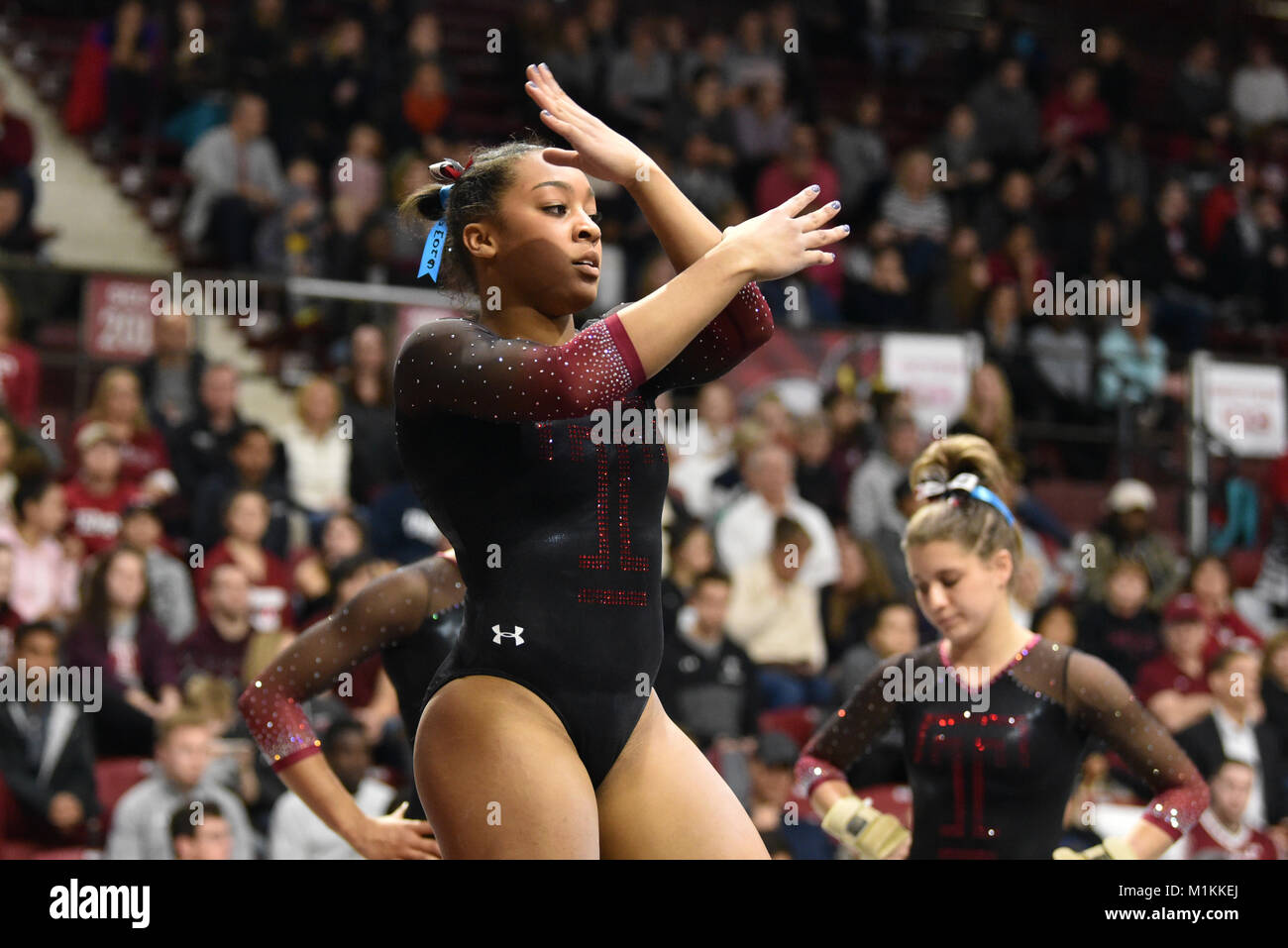 Philadelphia, Pennsylvania, USA. 28th Jan, 2018. Temple Owls gymnast ...