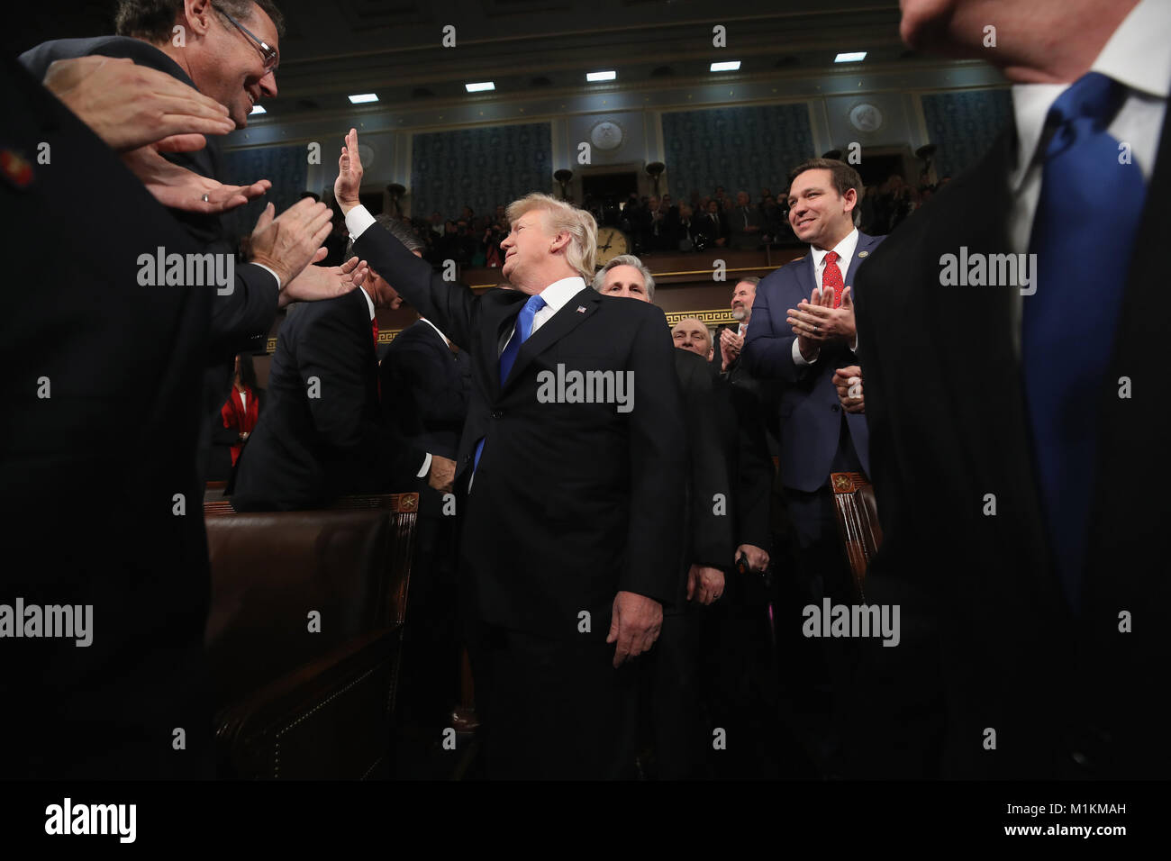 Washington, District of Columbia, USA. 30th Jan, 2018. President Donald ...