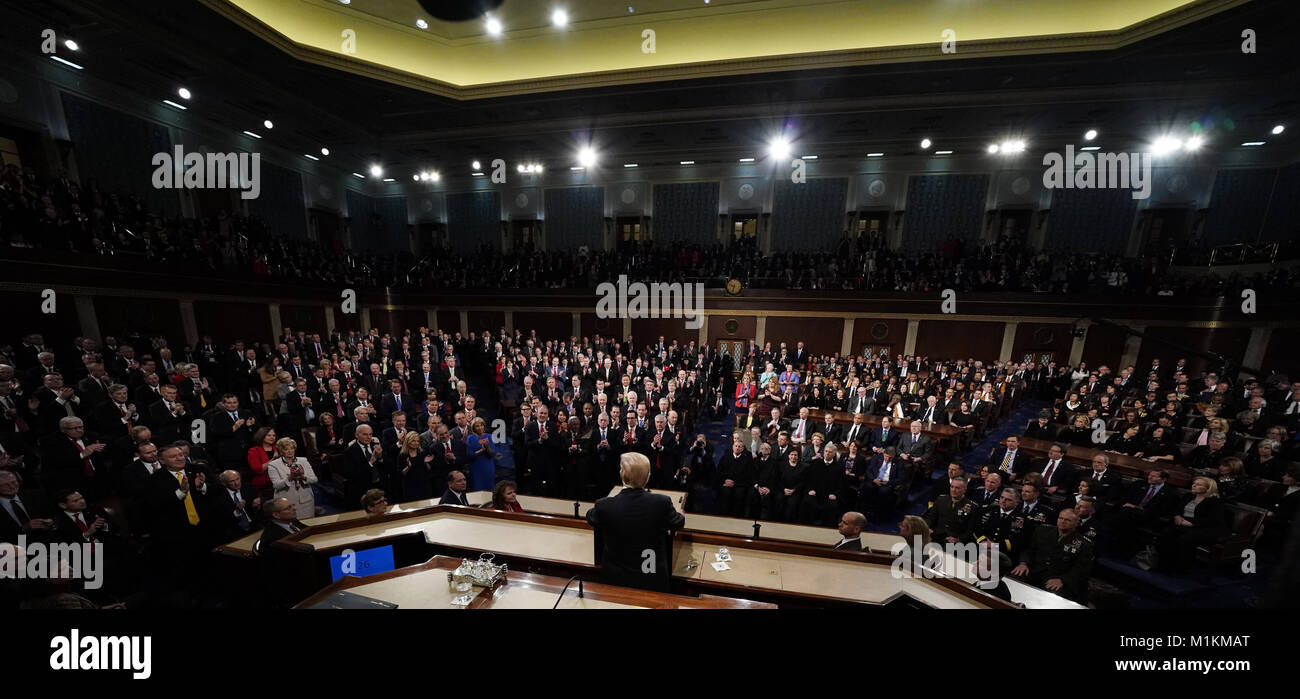 Washington, District of Columbia, USA. 30th Jan, 2018. U.S. President ...