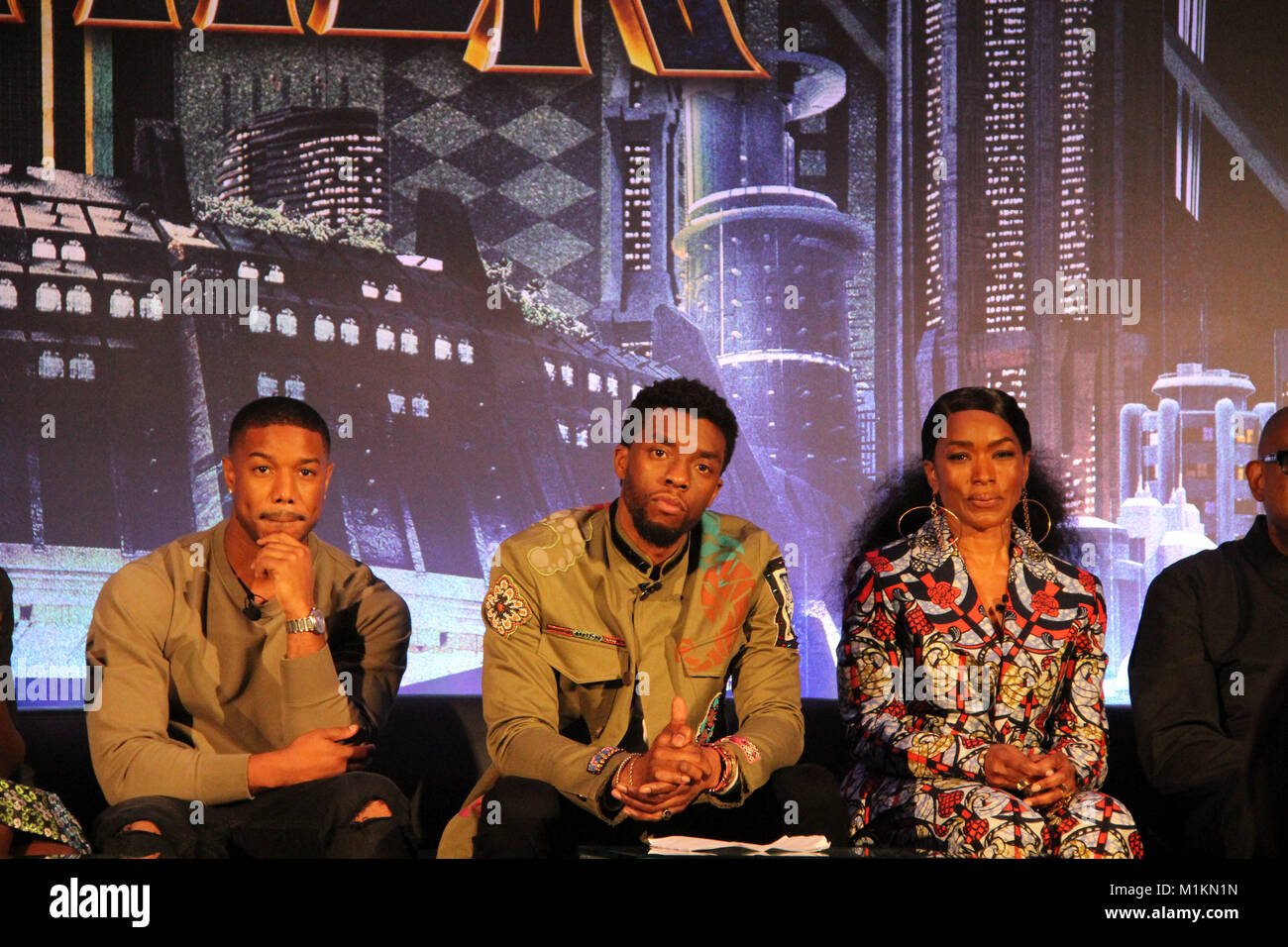 Beverly Hills, USA. 30th Jan, 2018. Michael B. Jordan, Chadwick Boseman ...