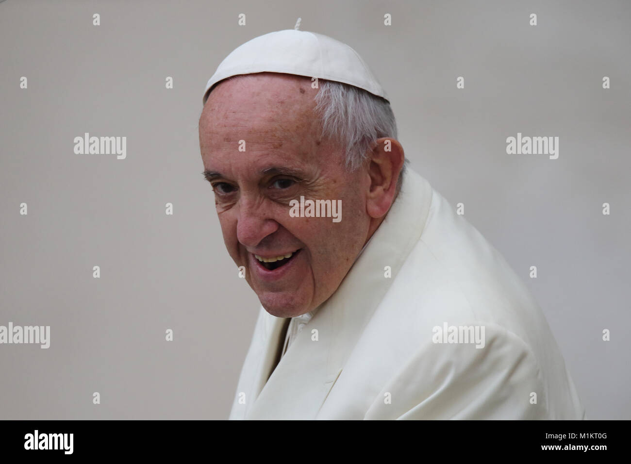 Vatican City. 31st January, 2018. (Holy See) POPE FRANCIS during his ...