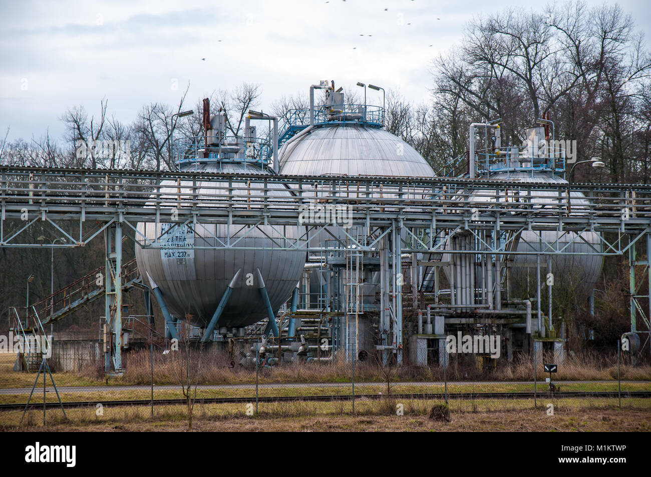 Chemical factory Spolana, Neratovice, Czech Republic, January 31, 2018 ...