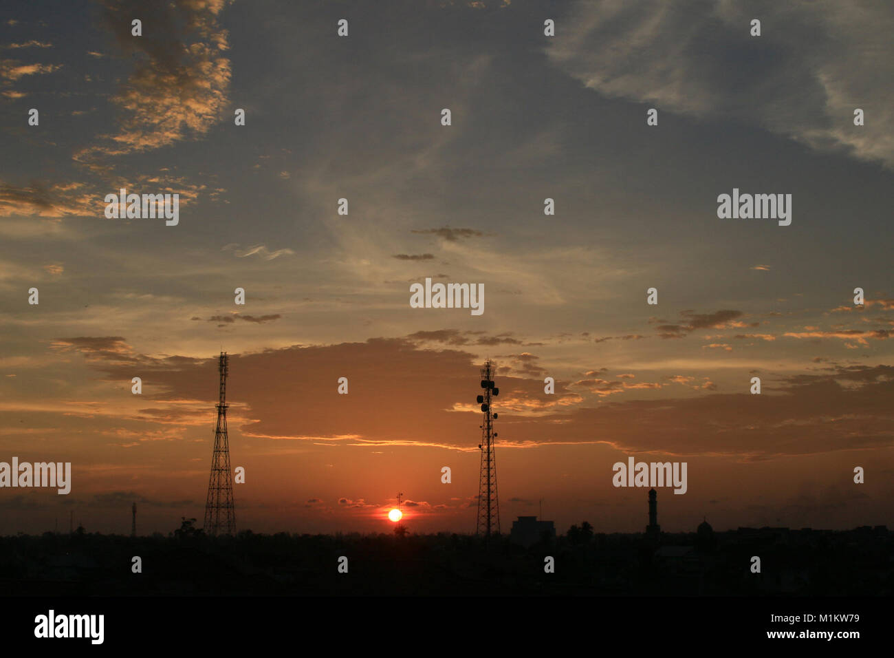 Blangpidie, Aceh, Indonesia. 31st Jan, 2018. A view of the sunset from ...