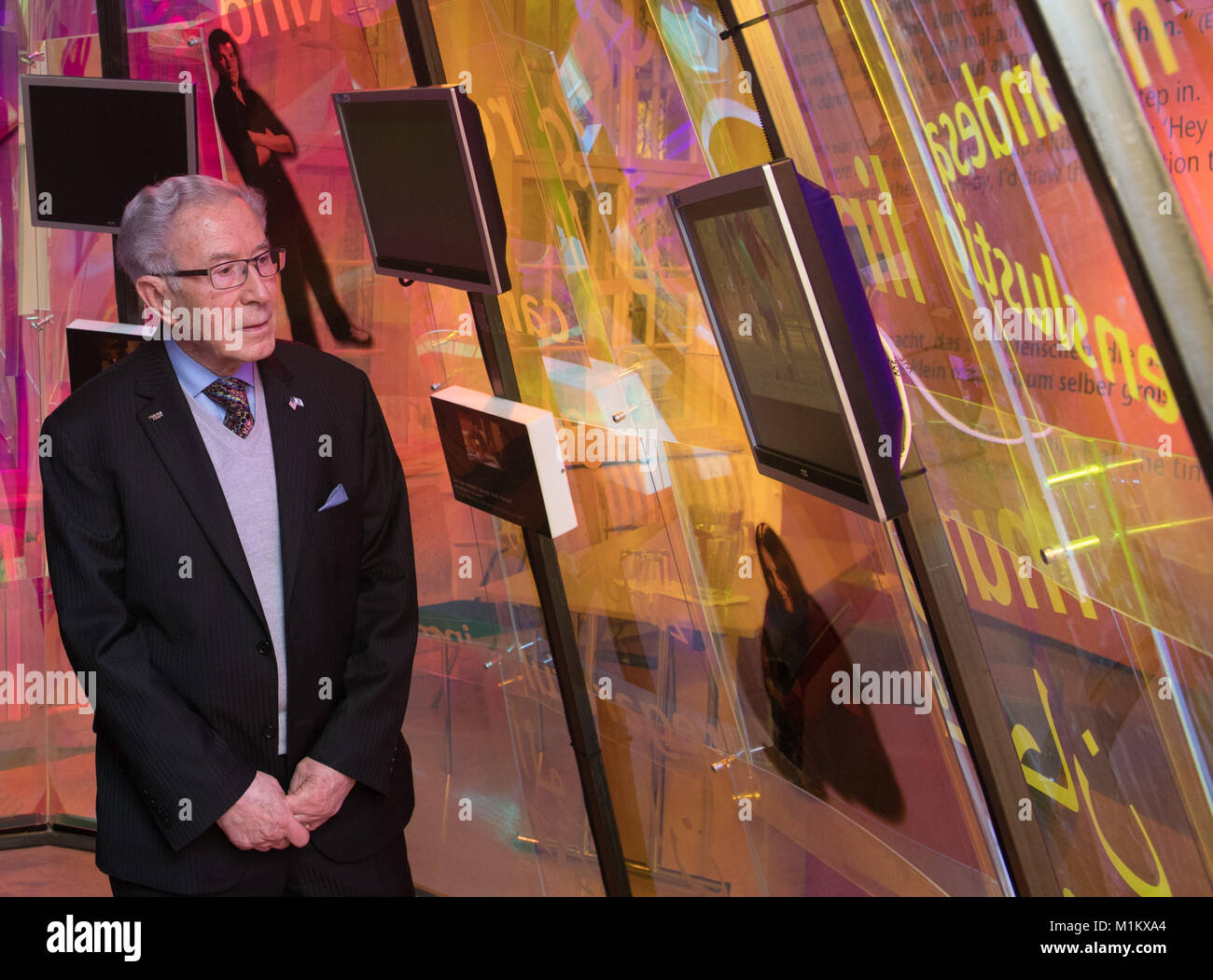 Berlin, Germany. 31st Jan, 2018. The Holocaust survivor and writer Ben ...