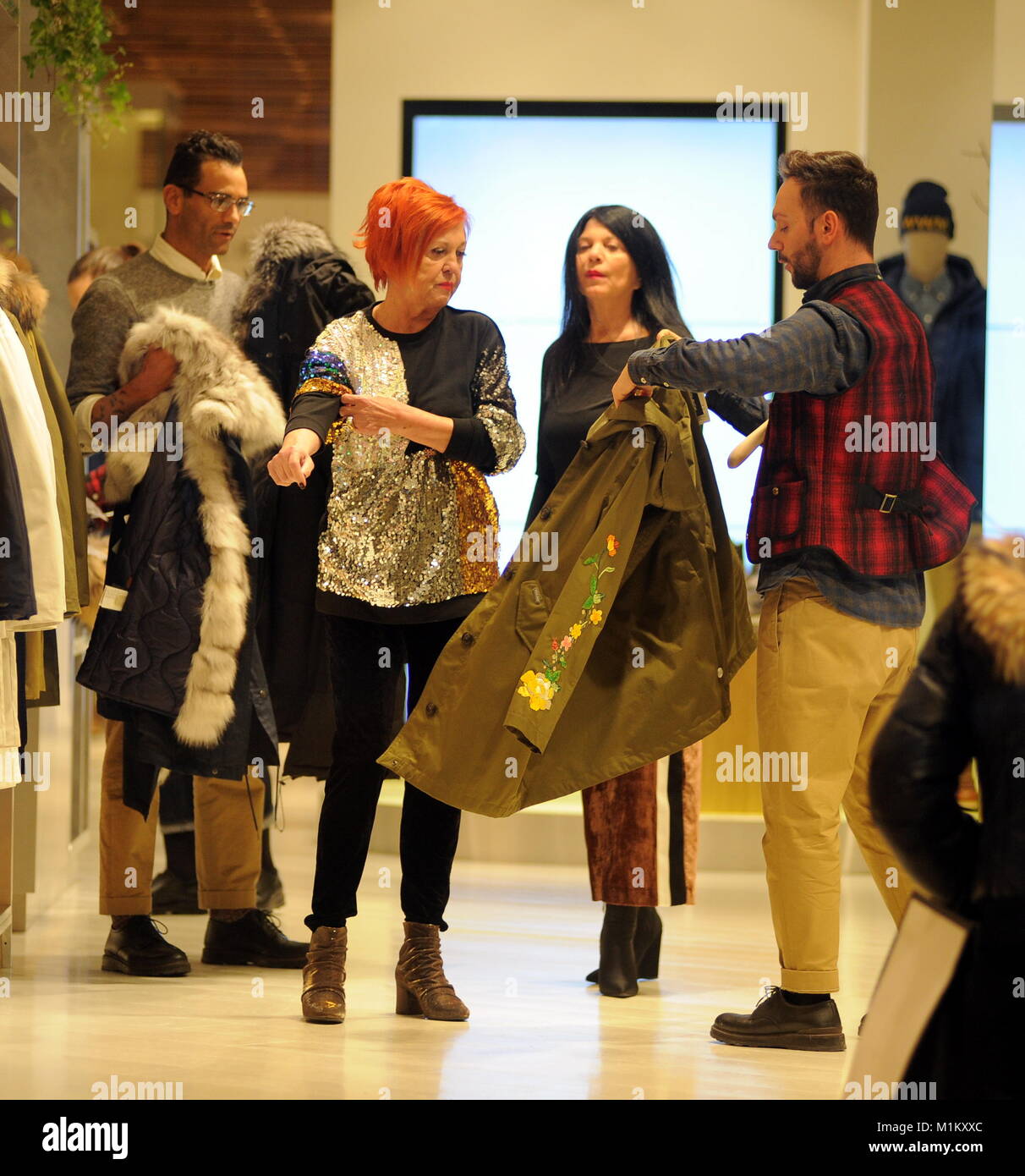 Milan, Wanna Marchi and daughter Stefania Nobile shopping in the center ...