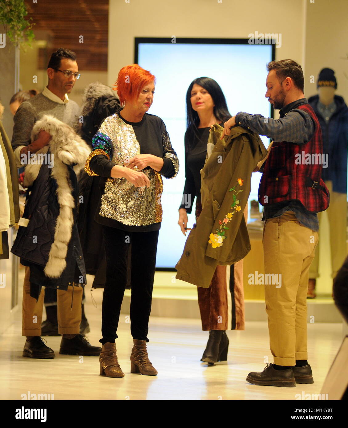 Milan, Wanna Marchi and daughter Stefania Nobile shopping in the center ...