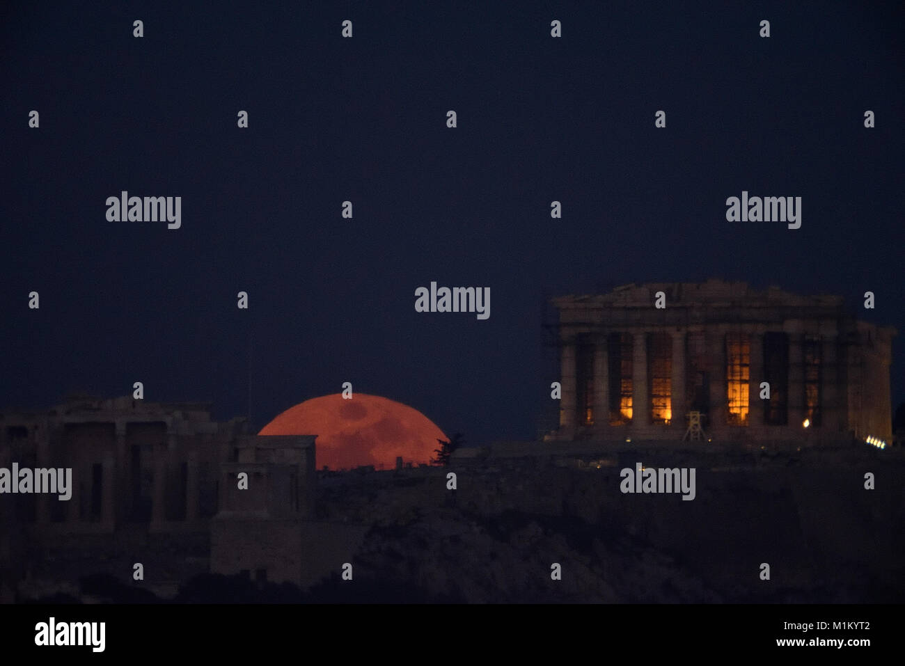 Full Moon In Athens High Resolution Stock Photography and Images - Alamy