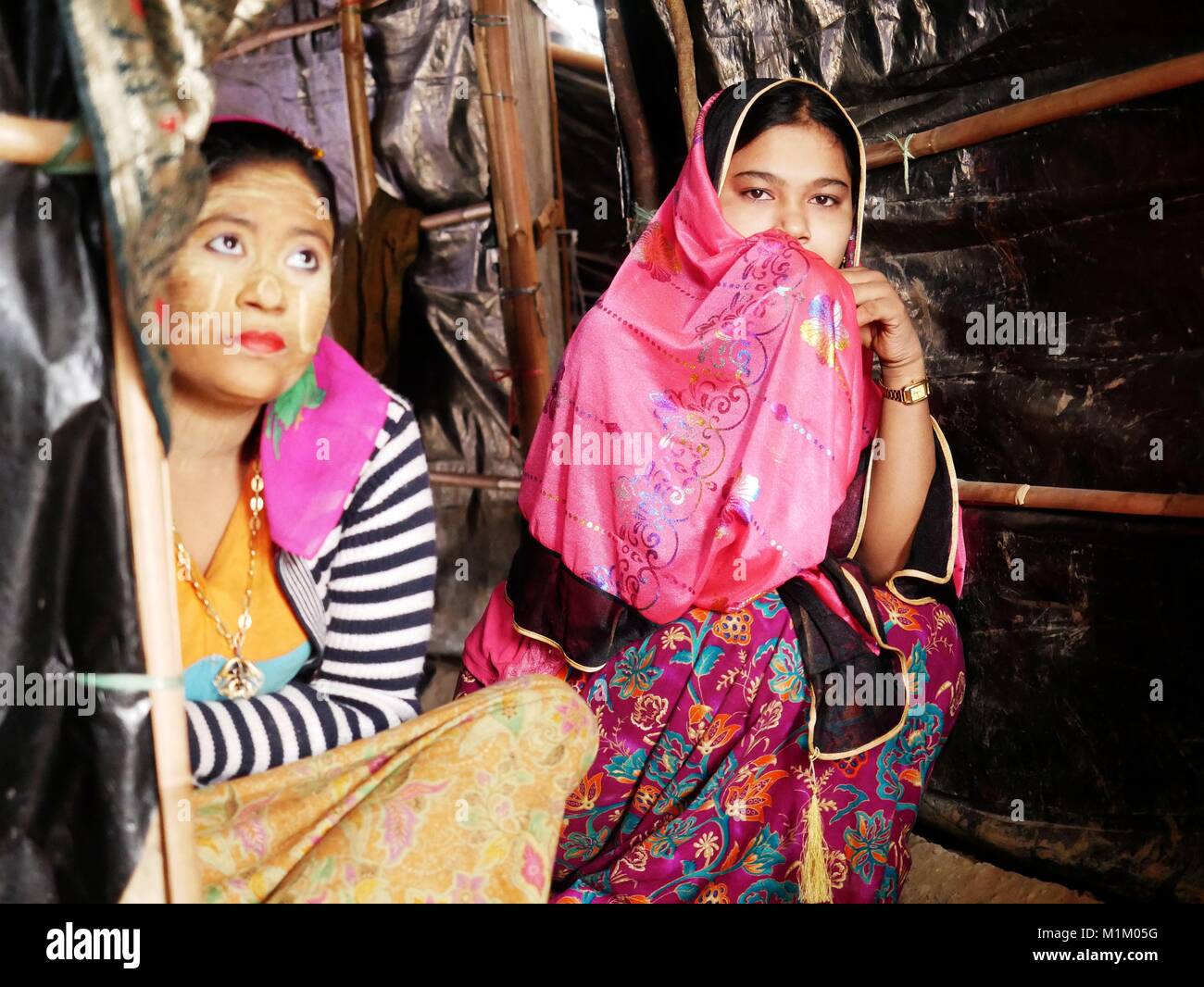 January 16, 2018 - Cox'S Bazar, Bangladesh - Female Rohingya refugees ...