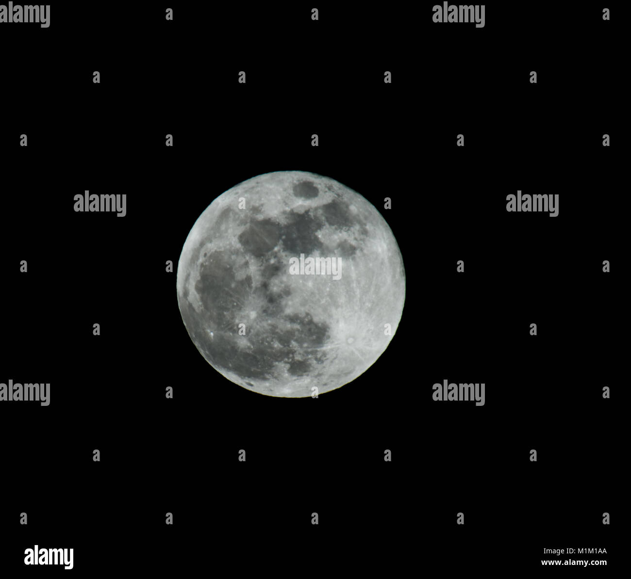 Super moon on January 31st 2018 Stock Photo - Alamy