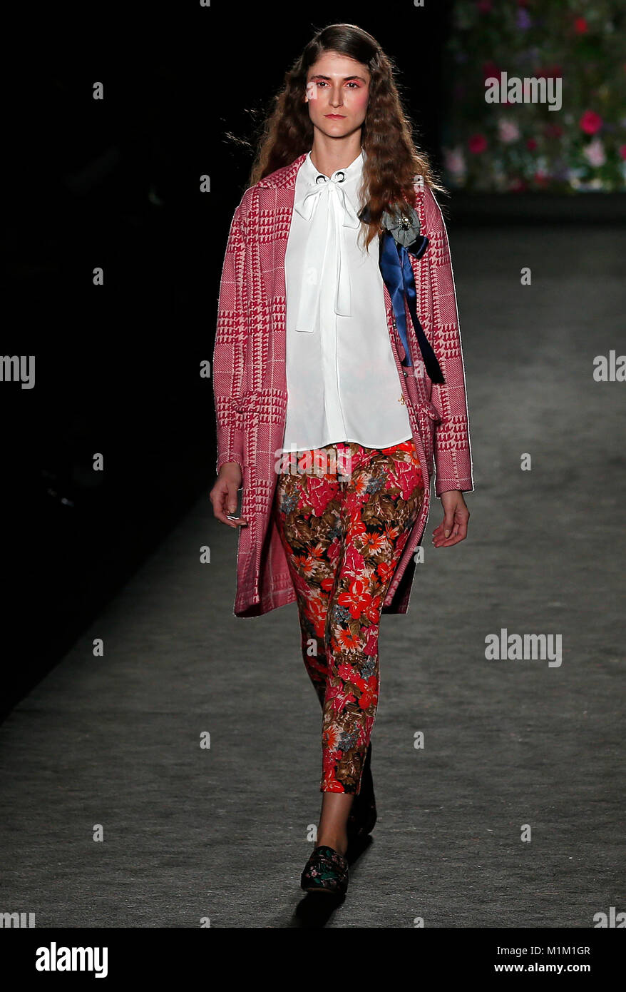 Barcelona, Spain. 31st Jan, 2018. Model wears at collection runway a ...