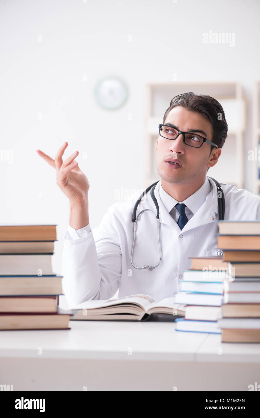 Medical student preparing for university exams Stock Photo - Alamy