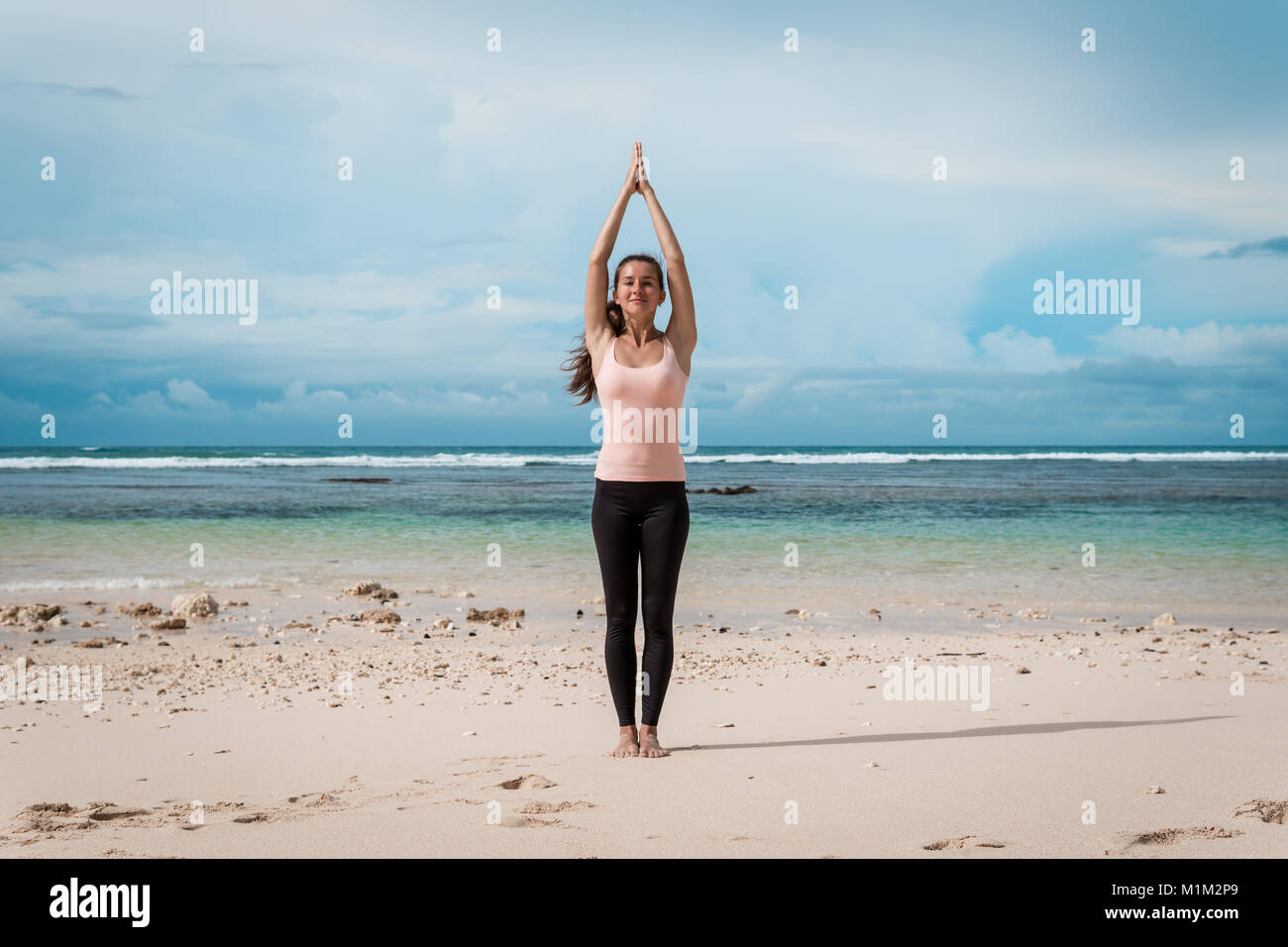 Namaste yoga pose hi-res stock photography and images - Alamy