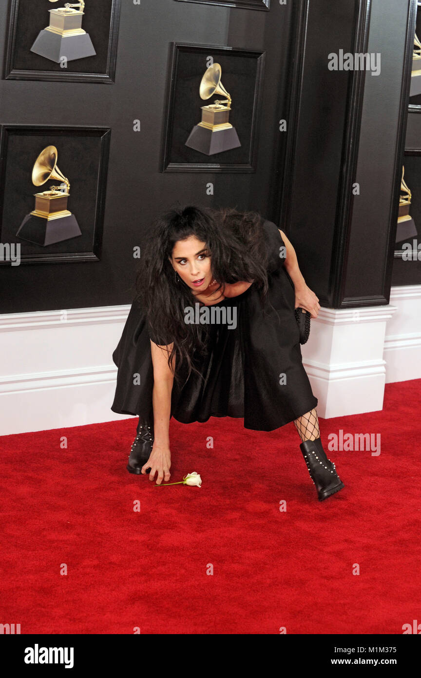 Sarah Silverman attends the 60th Annual Grammy Awards 2018 at Madison Square Garden on January ...