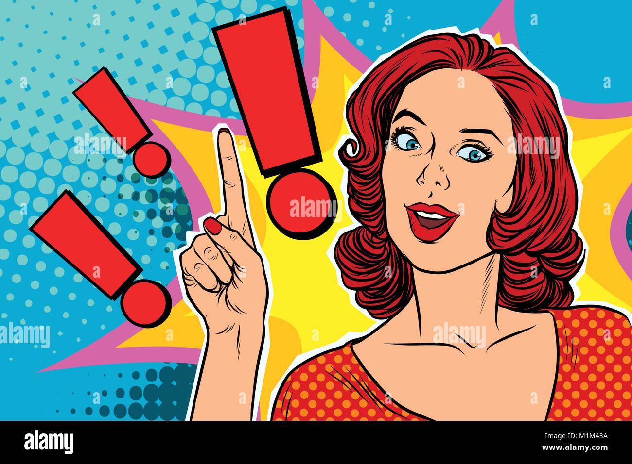 Human face exclamation mark illustration hi-res stock photography and ...