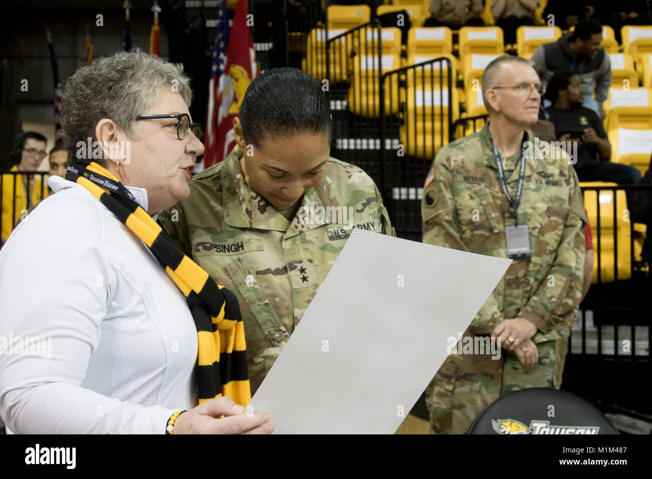 Maj. Gen. Linda Singh, the adjutant general of Maryland, and Kim ...