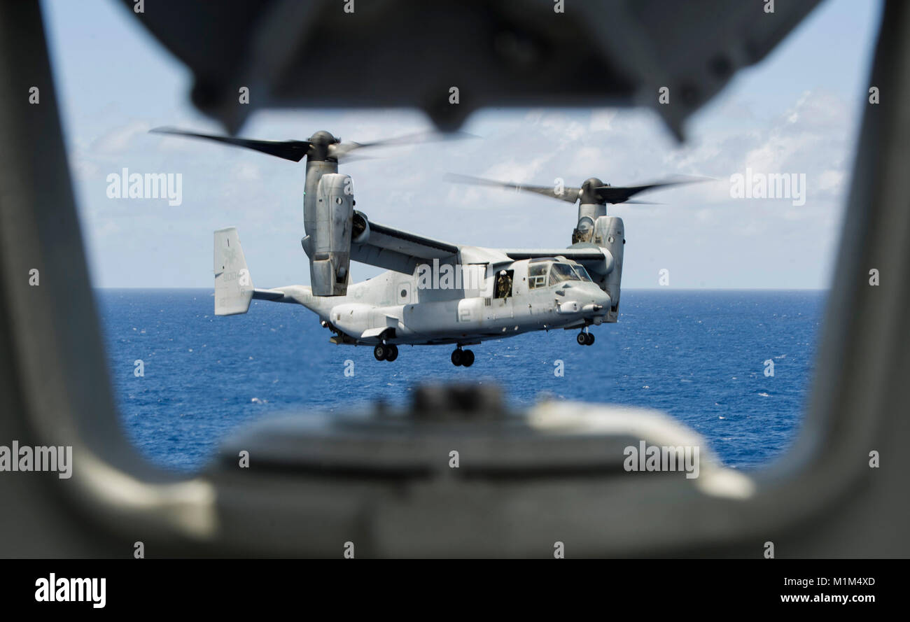 170712-N-GC965-0009 PACIFIC OCEAN (July 12, 2017) An MV-22 Osprey ...