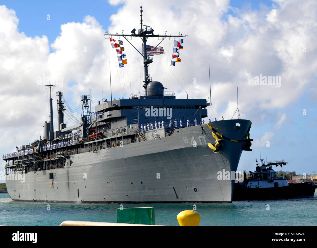 POLARIS POINT, Guam (Jan. 23, 2018) Submarine tender USS Frank Cable ...