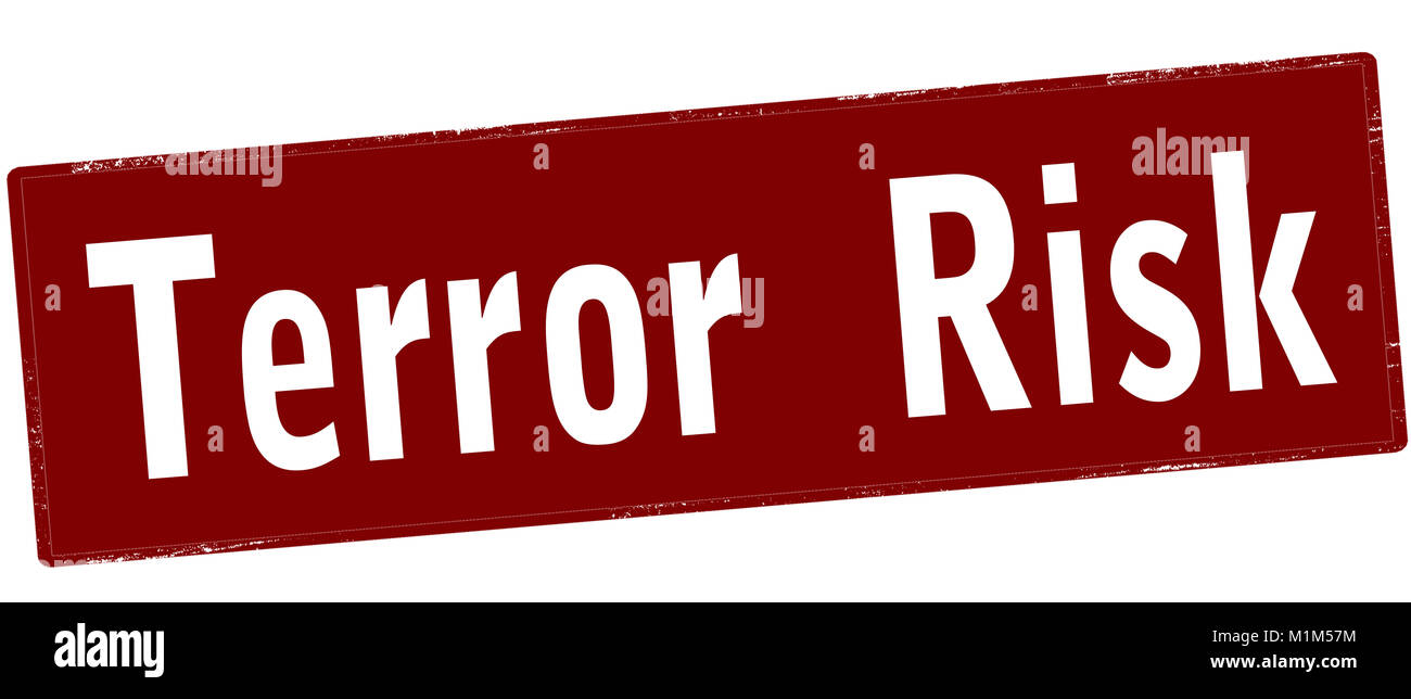 Rubber stamp with text terror risk inside, vector illustration Stock ...