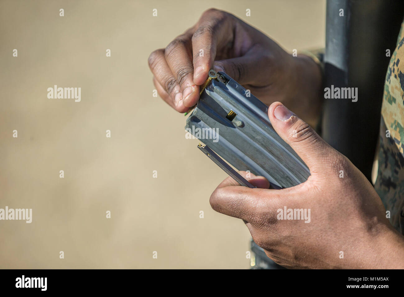 A U.S. Marine with Combat Logistics Regiment 15, 1st Marine Logistics ...