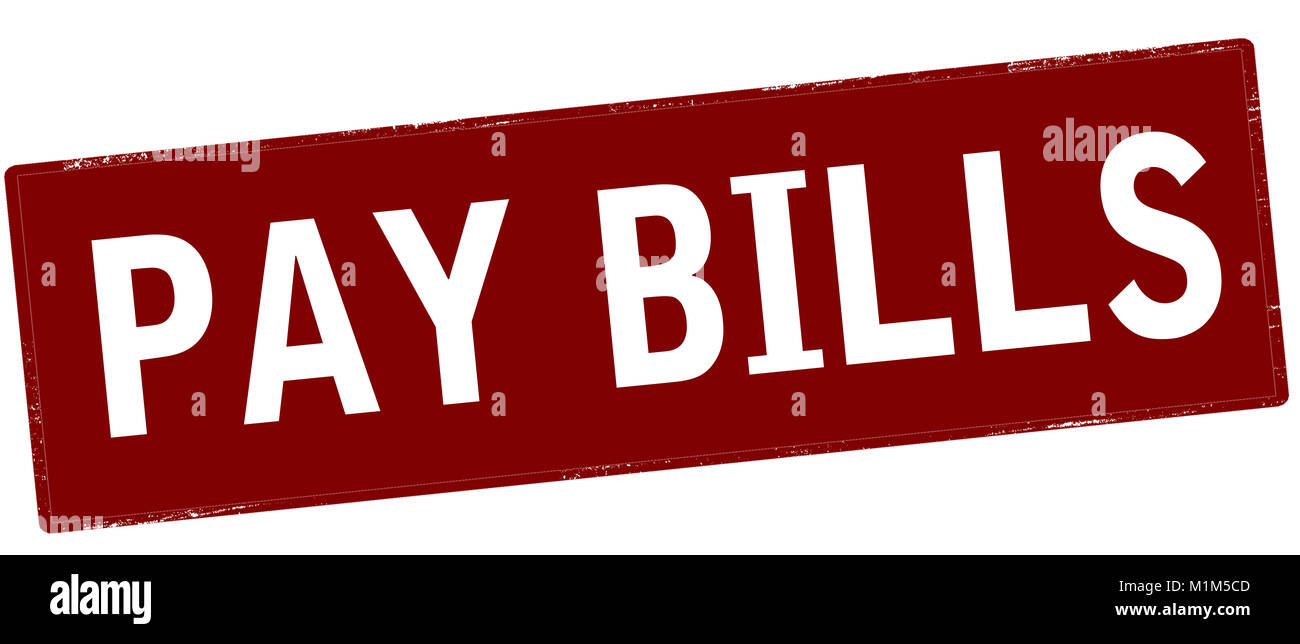 Pay your bills rubber stamp hi-res stock photography and images - Alamy