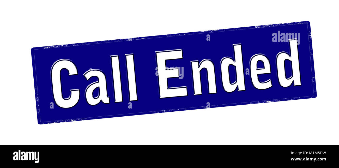 Rubber stamp with text call ended inside, vector illustration Stock ...