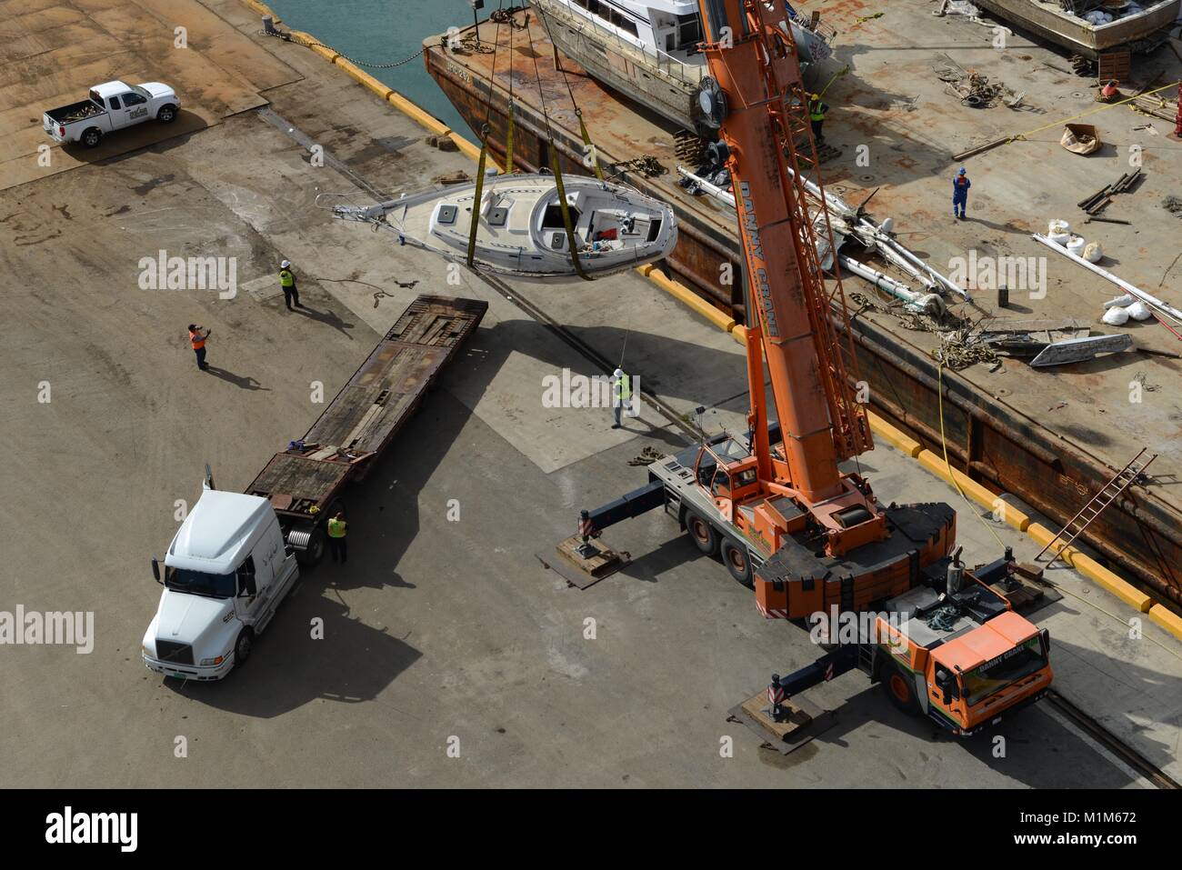 Members of the Hurricane Maria ESF-10 response team transition impacted ...