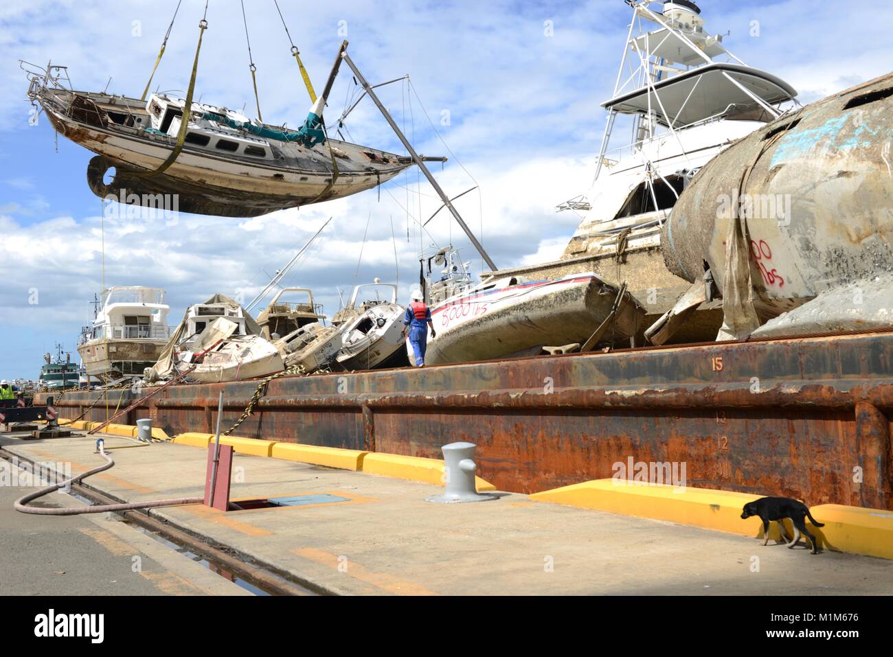 Members of the Hurricane Maria ESF-10 response team transition impacted ...