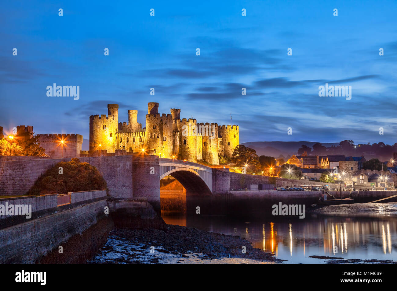 Famous Conwy Castle in Wales, United Kingdom, series of Walesh castles ...