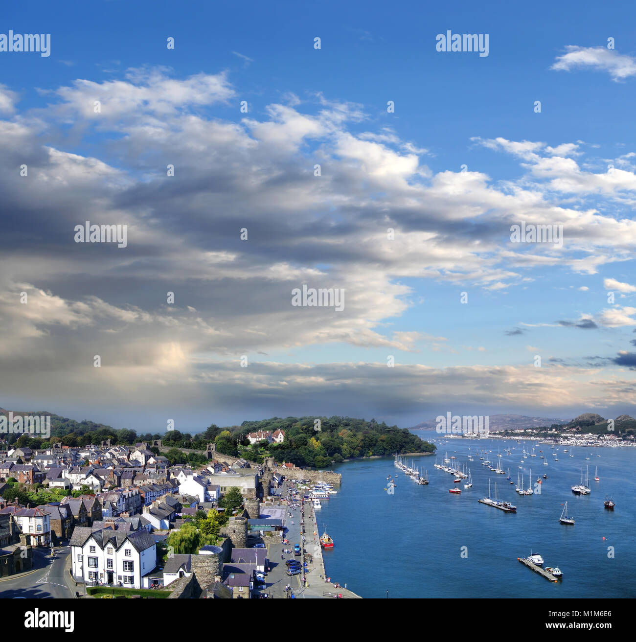 Coast of Wales with Conwy bay in United Kingdom Stock Photo - Alamy
