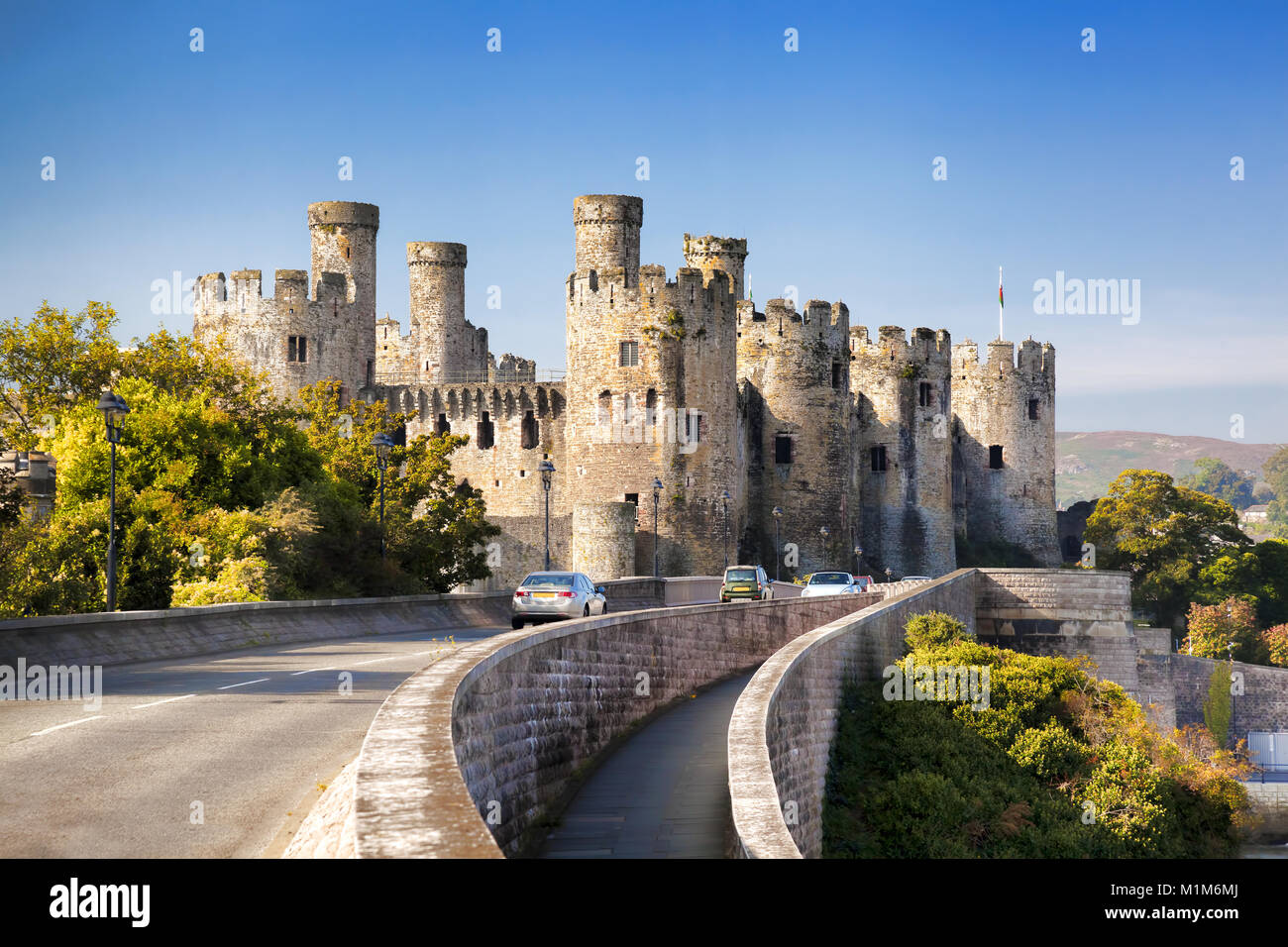 Famous Conwy Castle in Wales, United Kingdom, series of Walesh castles ...