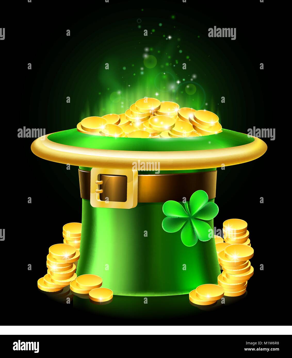 Gold shamrock hi-res stock photography and images - Alamy