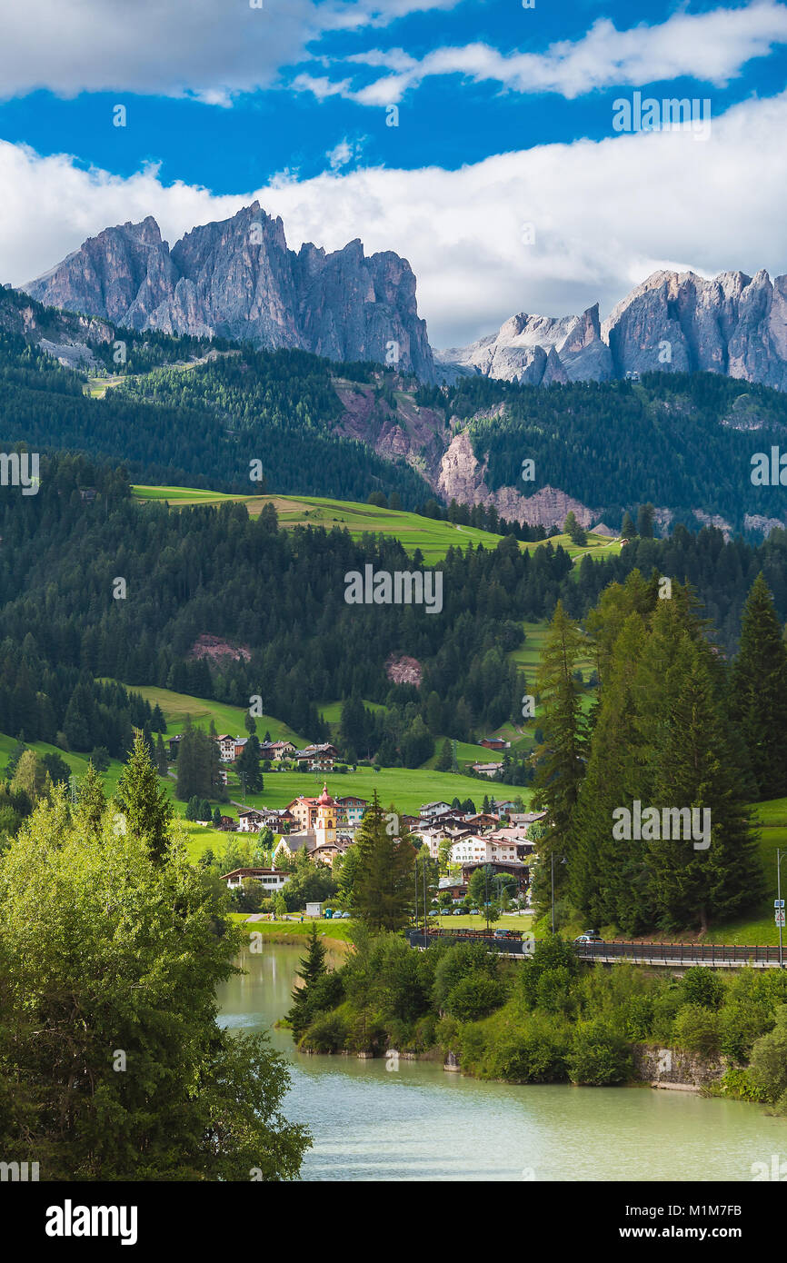 picturesque village landscape in the Alps Italy Stock Photo - Alamy