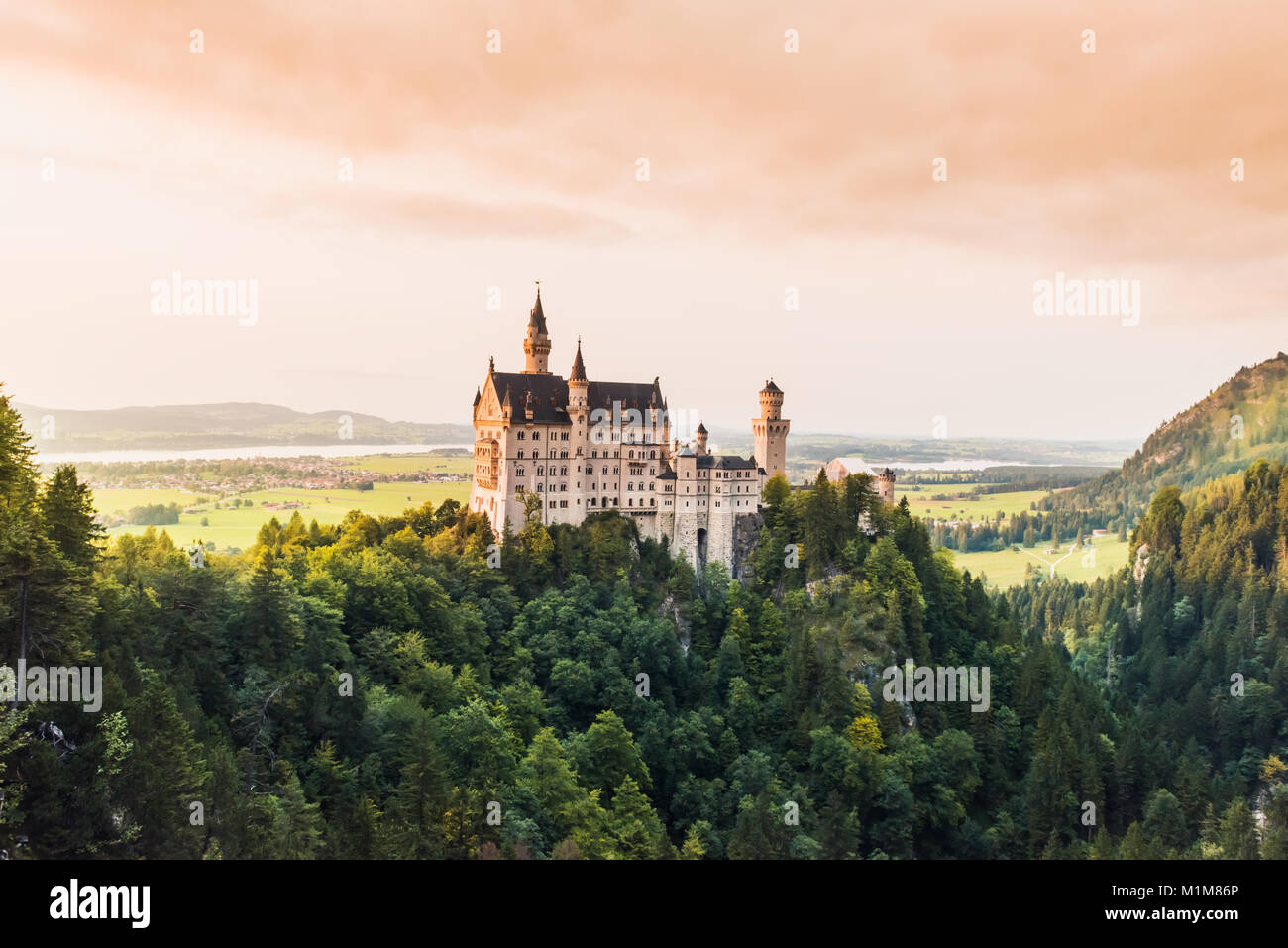 Aerial view of neuschwanstein castle hi-res stock photography and ...