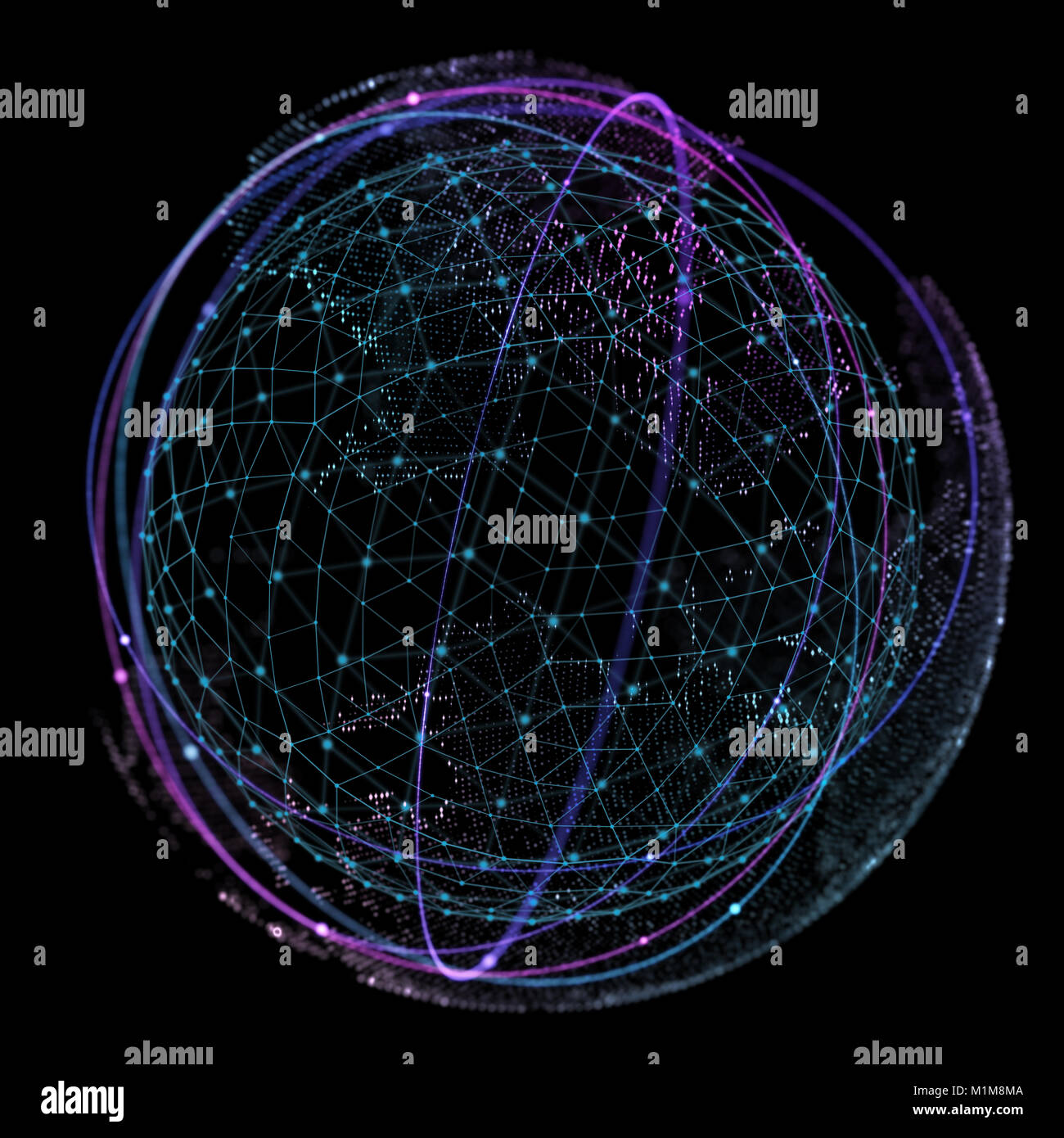Global network connection. World map point and line composition concept ...