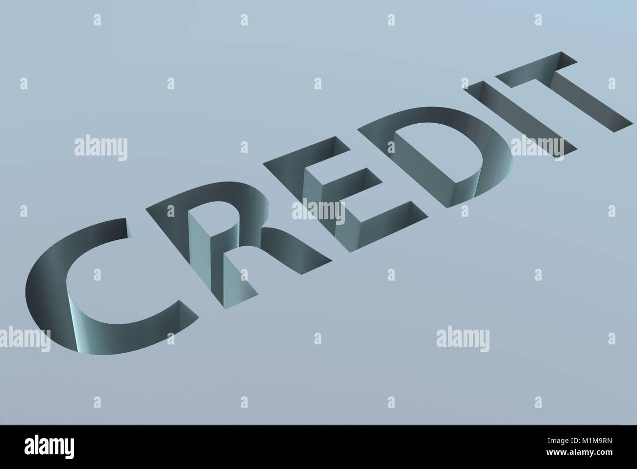 Credit word in the concept of borrowing Stock Photo - Alamy