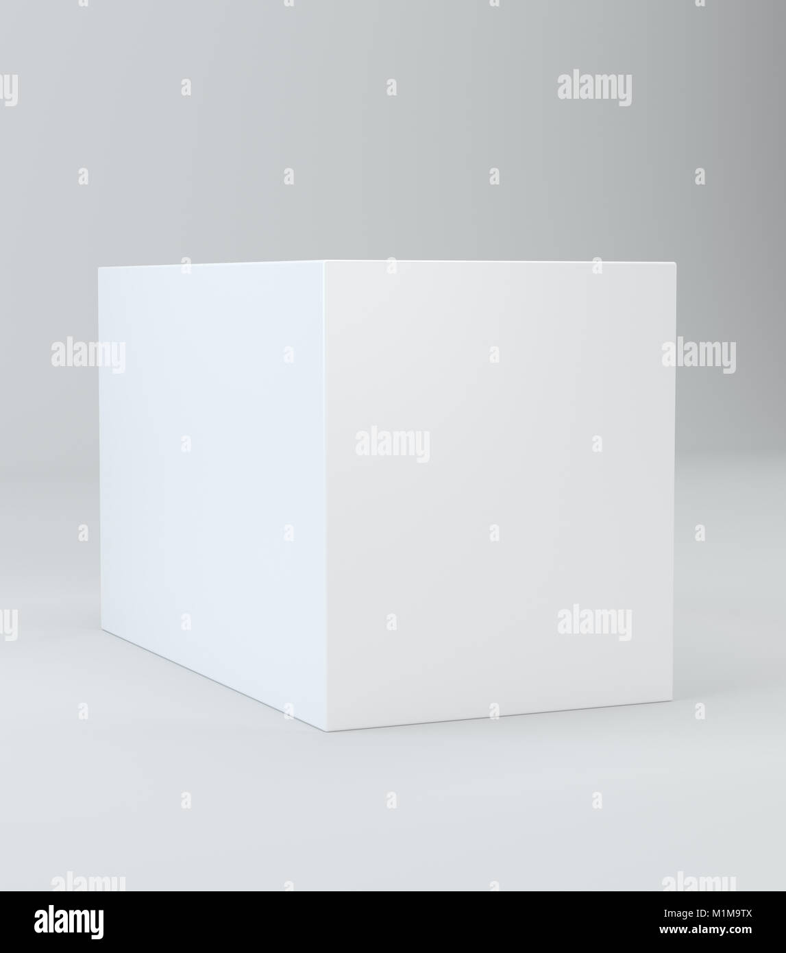 Realistic White Cube With Shadow. 3d illustration Stock Photo - Alamy