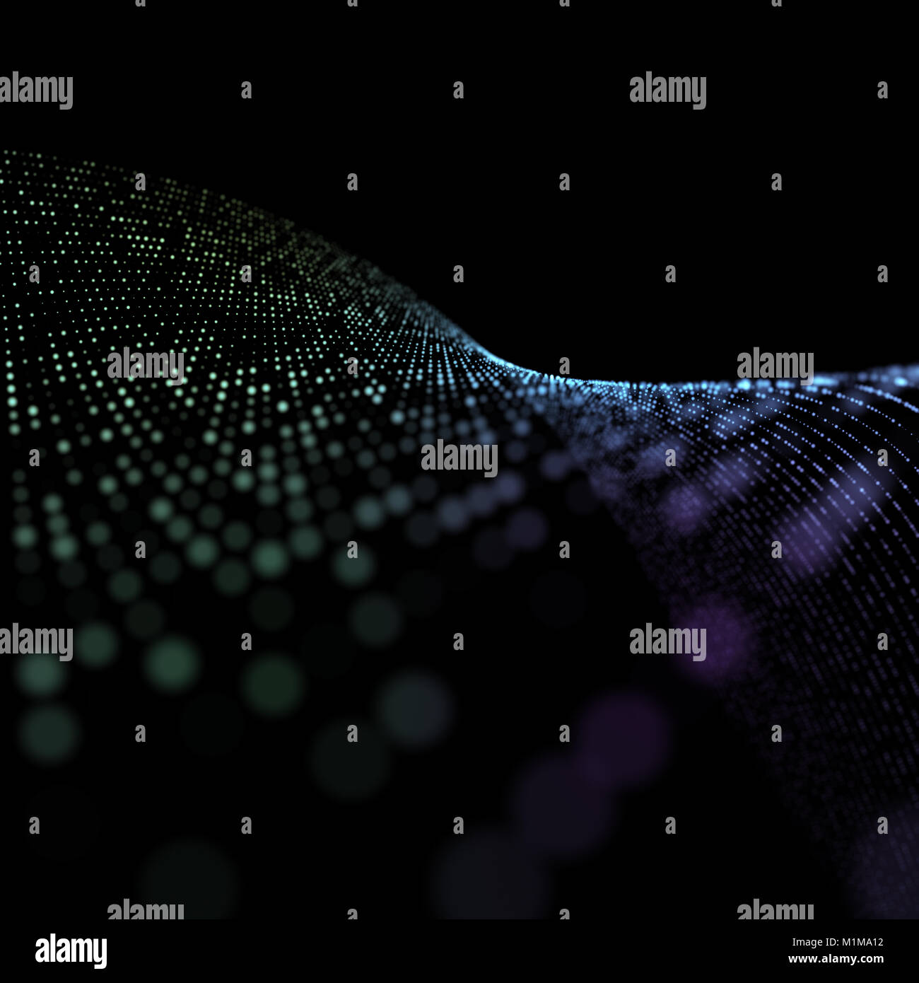 Futuristic dots pattern. Technology background. Data visualization ...