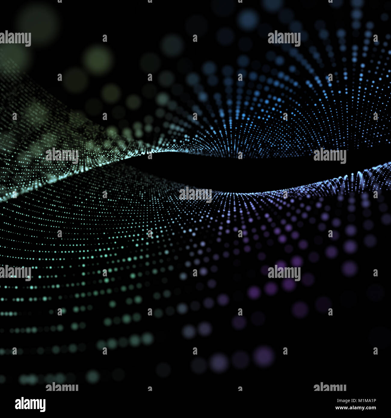Abstract 3D big data visualization. Futuristic infographics aesthetic design. Visual information ...