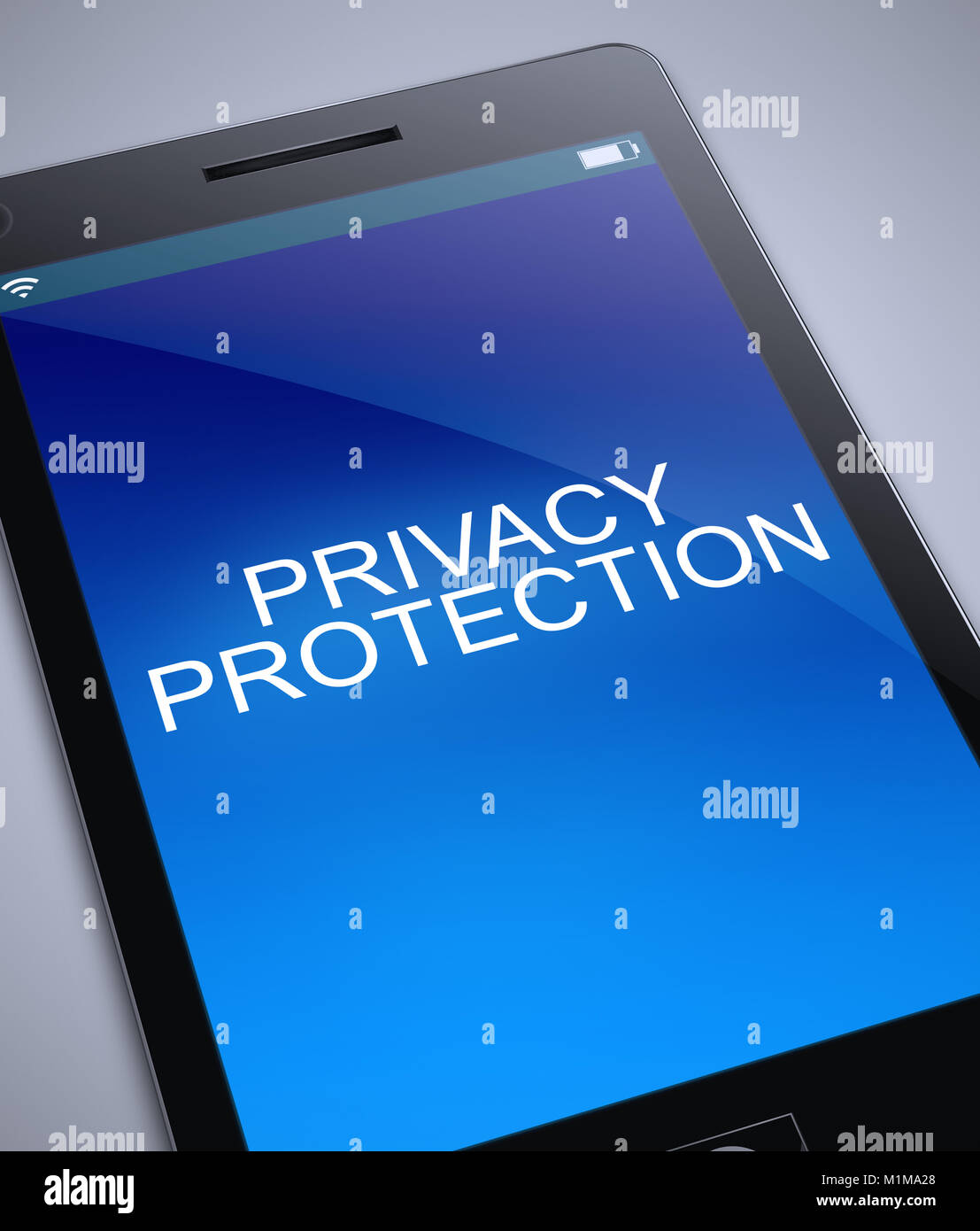 3d Illustration depicting a phone with a privacy protection concept ...